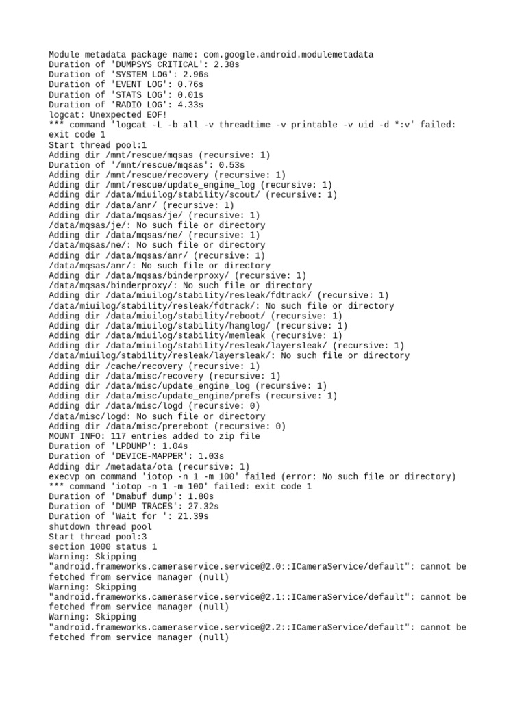 bugreport-redwoodin-UKQ1.231003.002-2024-12-01-20-37-05-dumpstate_log-6037 | PDF | Software ...