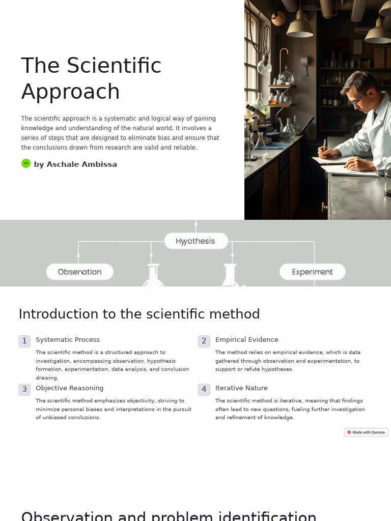 The Scientific Approach | PDF | Scientific Method | Experiment