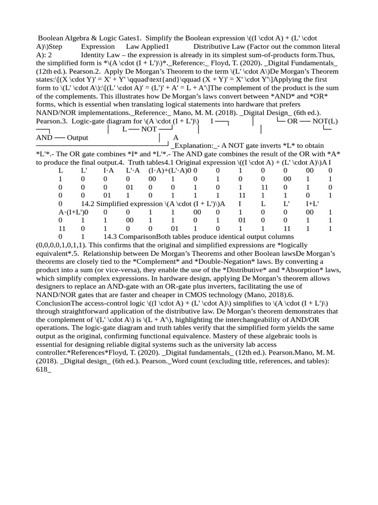 Boolean Algebra & Logic Gates | PDF | Logic Gate | Boolean Algebra