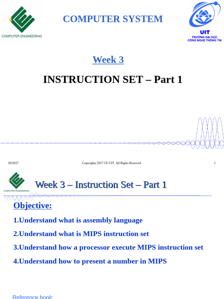 Week3 Instruction Set Part1 | PDF | Assembly Language | Arithmetic