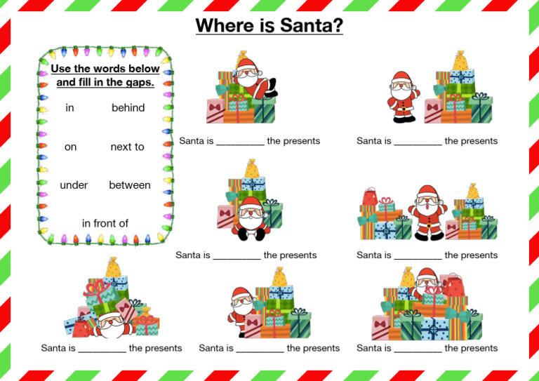 Fill in the Gaps: Where is Santa? | PDF