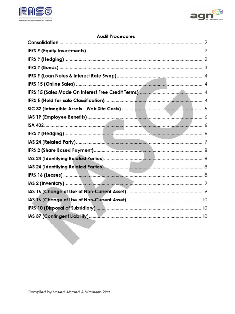 IFRS Audit Procedures Overview | PDF | Fair Value | Valuation (Finance)