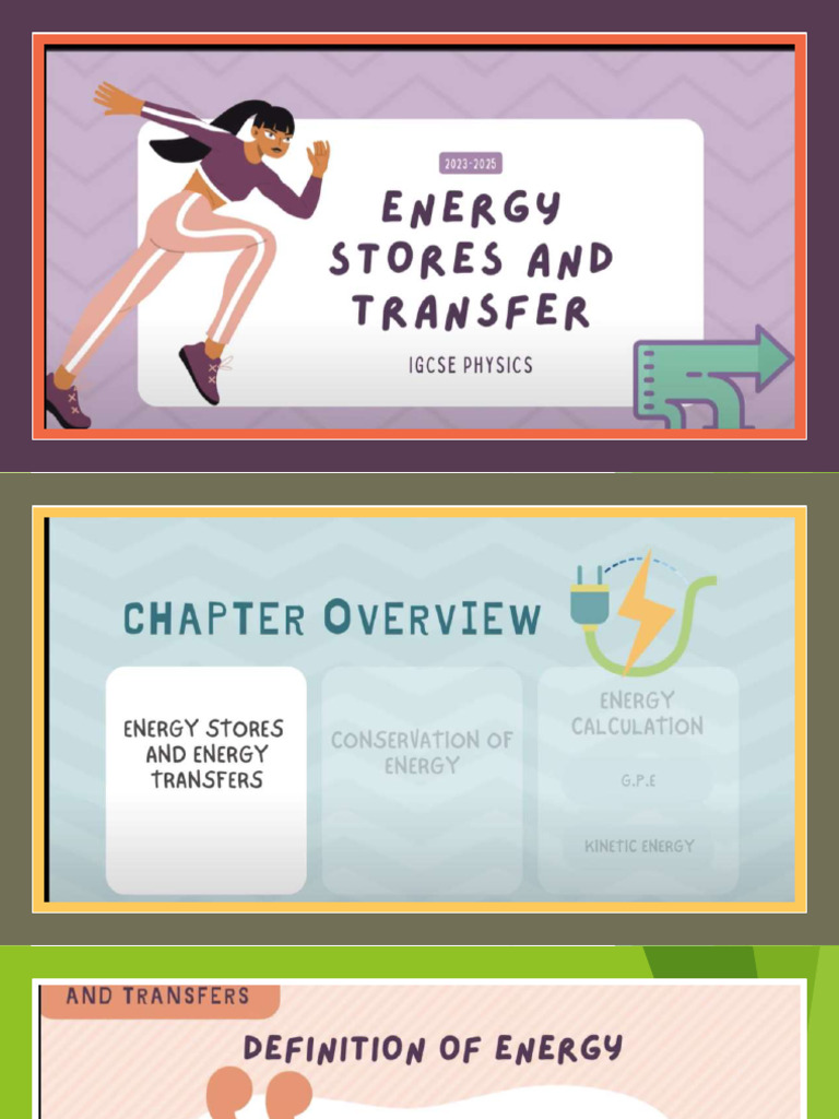 Energy Stores and Transfer PPTX KK | PDF