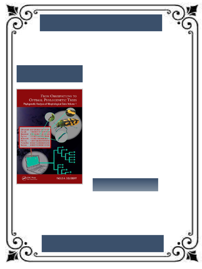 From Observations to Optimal Phylogenetic Trees: Phylogenetic Analysis of Morphological Data ...