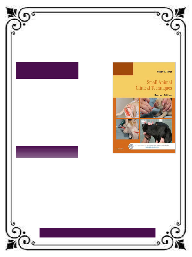Small Animal Clinical Techniques 2nd Edition Susan M. Taylor eBook no ...