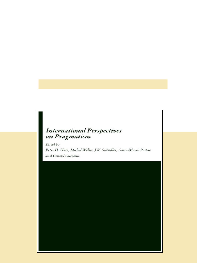 (Ebook) International Perspectives on Pragmatism by Michel Weber ...