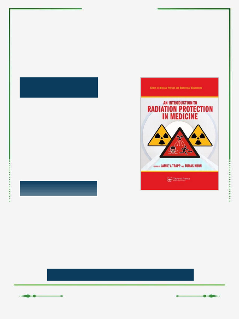 An Introduction to Radiation Protection in Medicine 1st Edition Jamie V ...