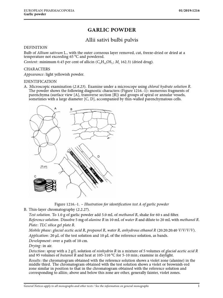 garlic1216_en_9.6 | PDF | Chromatography | Thin Layer Chromatography