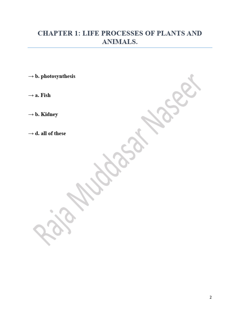 Life Processes of Plants and Animals | PDF | Flowers | Fahrenheit