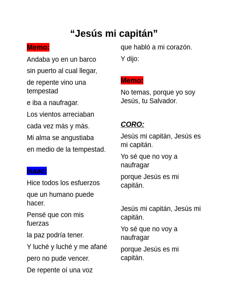 Jesús, mi capitán en la tempestad | PDF