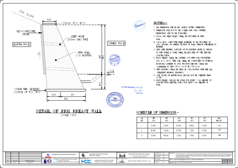 RRM Breast Wall_Drawing (3 to 5m) (2) | PDF