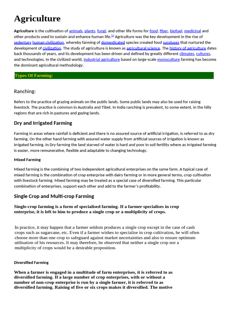 Types and Benefits of Farming Methods | PDF | Agriculture | Farms