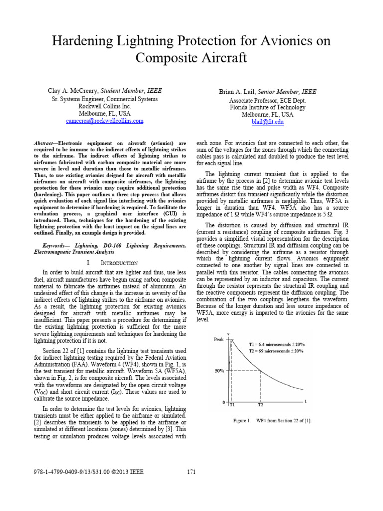 Lightning Protection for Composite Avionics | PDF | Electrical ...
