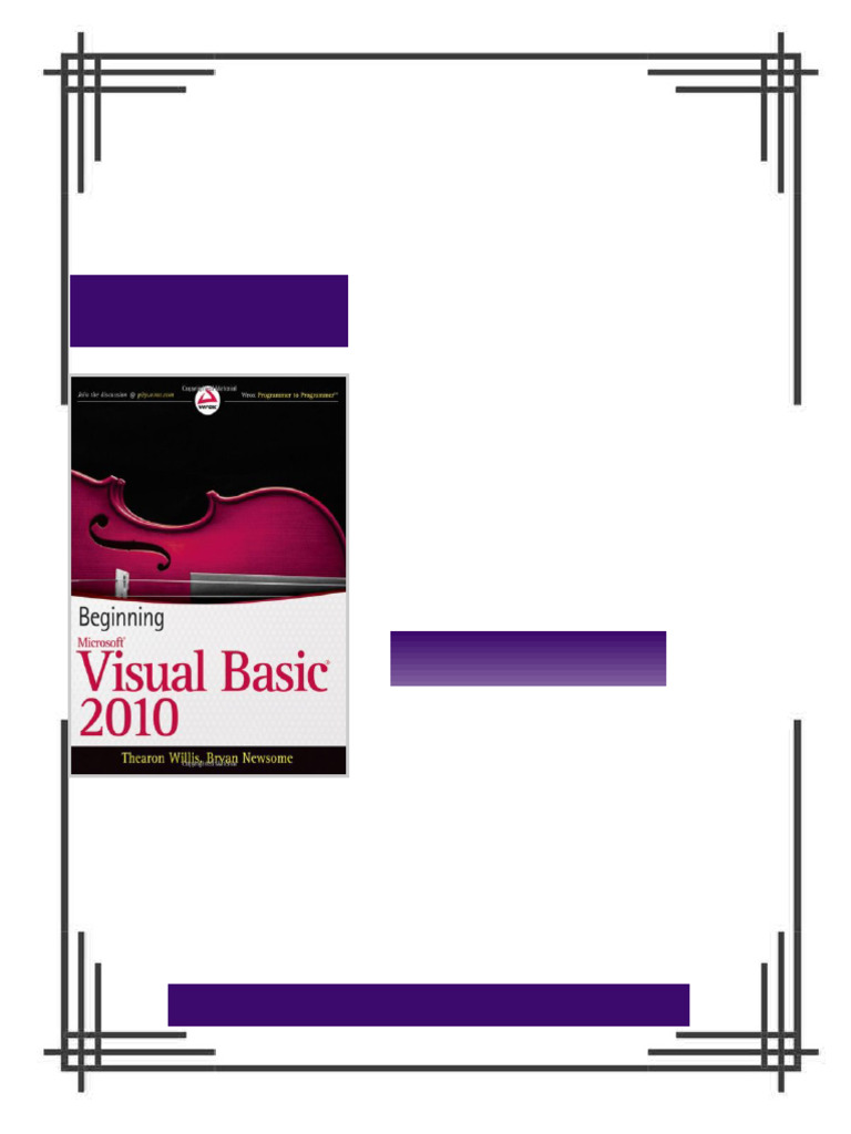 Beginning Visual Basic 2010 1st Edition Thearon Willis ebook complete pdf edition | PDF ...