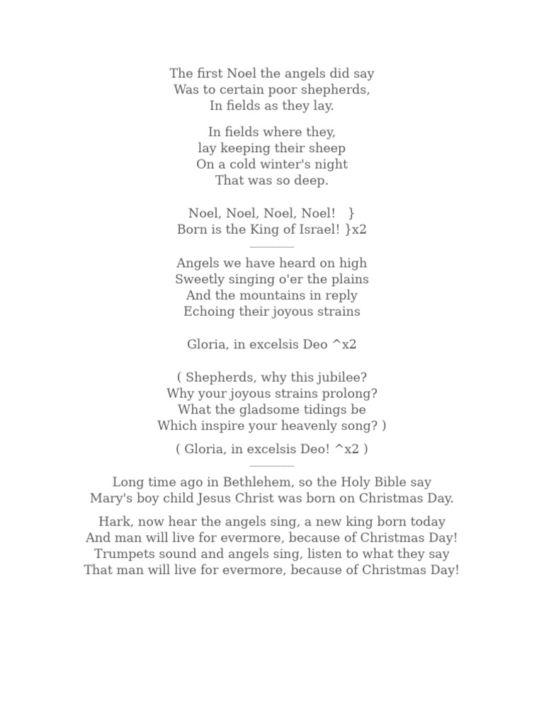 The First Noel the Angels Did Say | PDF