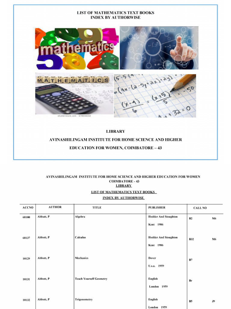 Maths Text Books | PDF
