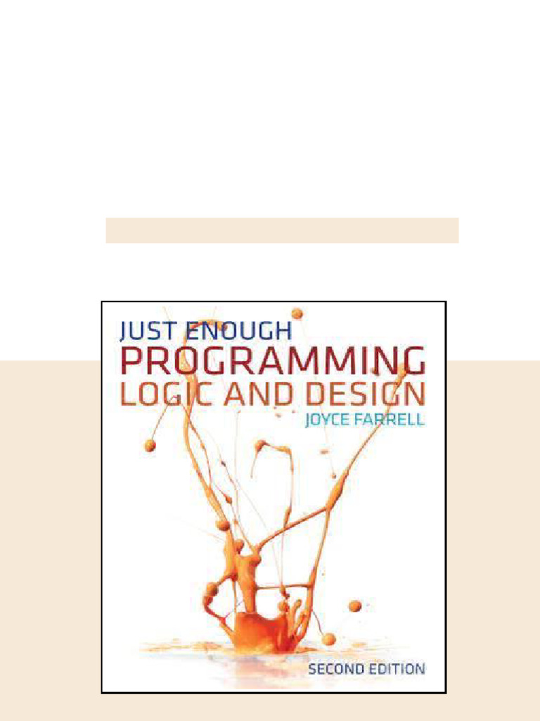 (Ebook) Just Enough Programming Logic and Design - 2nd Edition by Joyce ...
