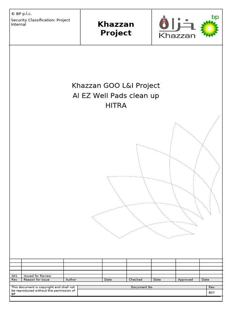 Construction of Well Pads and Infield Roads | PDF | Risk | Risk Assessment