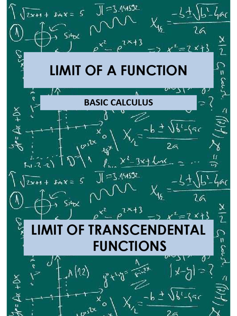 Limit of Transcendental Functions - Annotated | PDF | Logarithm ...