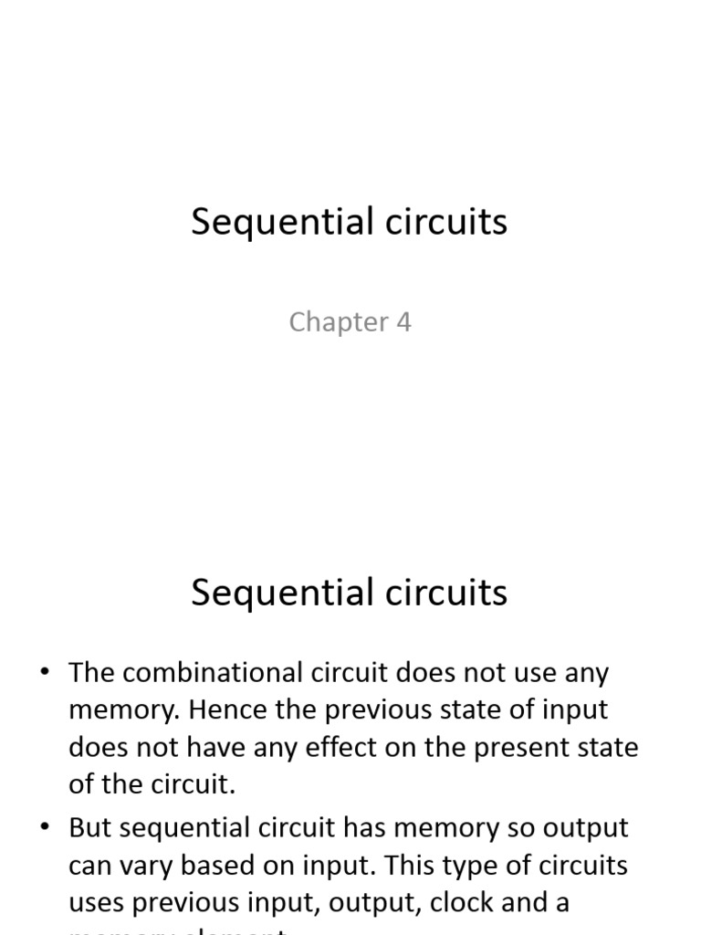 Sequential Circuits 1 | PDF | Electrical Circuits | Computing