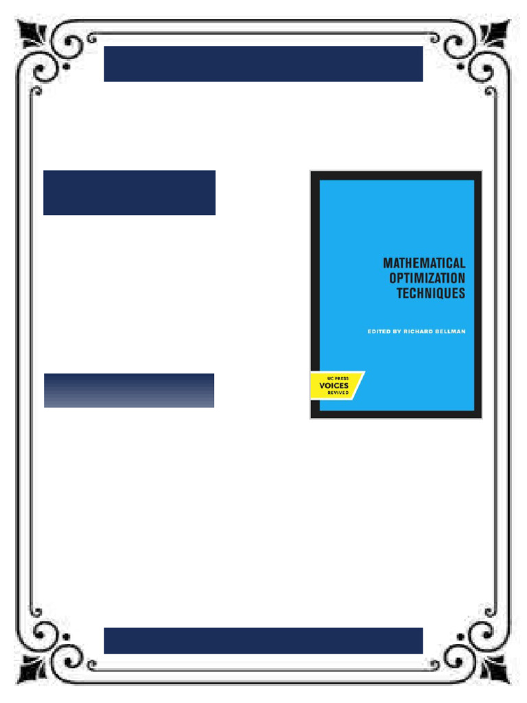 Mathematical Optimization Techniques Richard Bellman eBook study edition | PDF | Mathematics ...