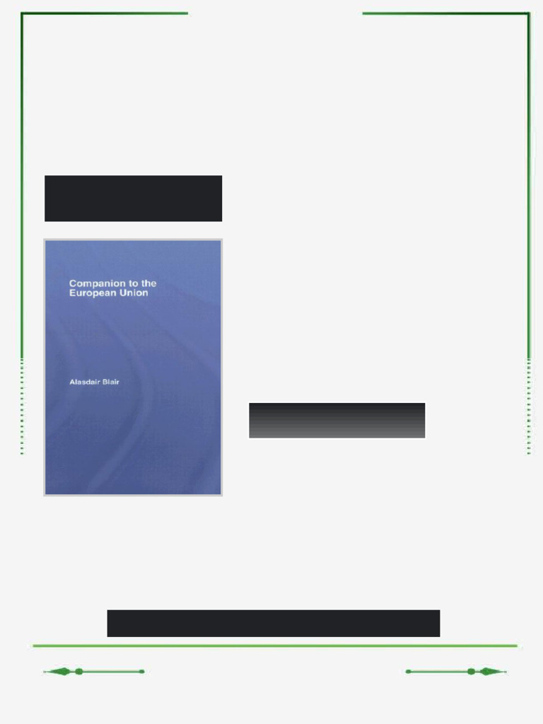 Companion to the European Union 1st Edition Alasdair Blair ebook ...