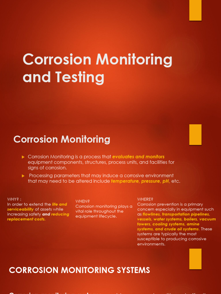 Corrosion Monitoring Techniques and Testing | PDF | Corrosion ...