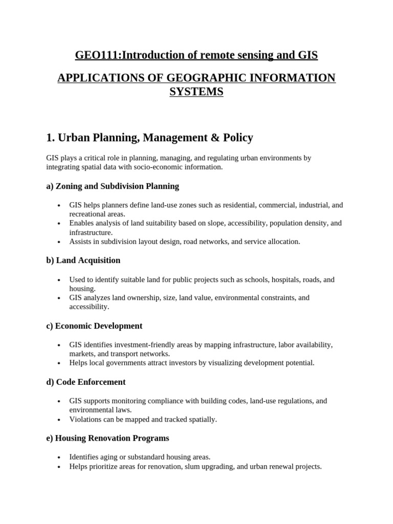Applications of GIS | PDF | Geographic Information System | Surface Runoff
