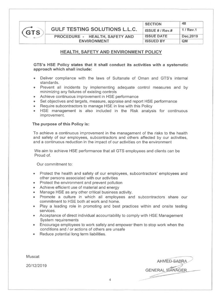 Hse Policy | PDF