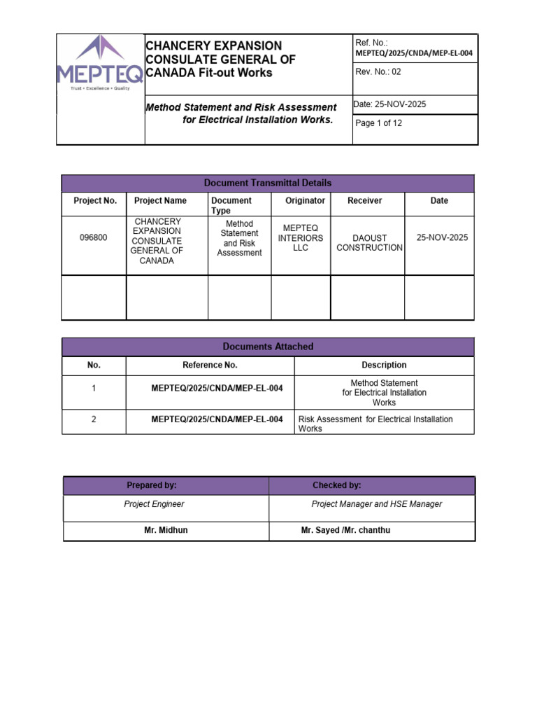 Msra-electrical Installation Works | PDF | Safety | Regulatory Compliance