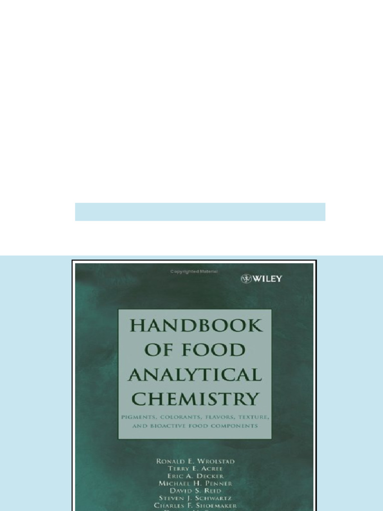(Ebook) Handbook of Food Analytical Chemistry, Pigments, Colorants ...