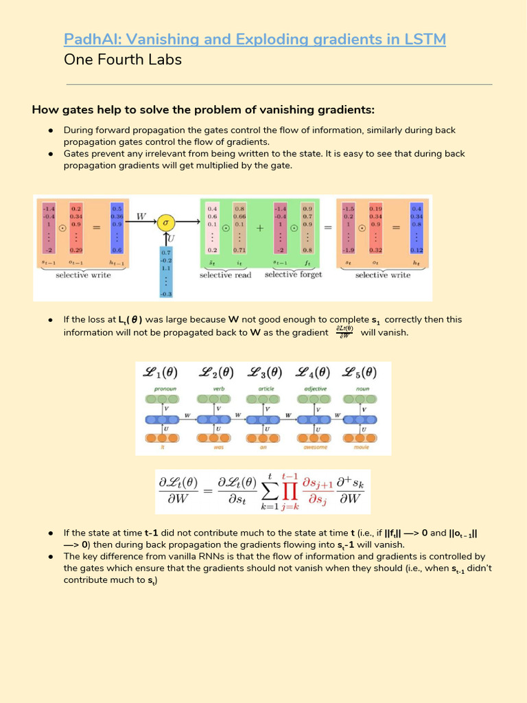 Vanishing+and+Exploding+gradients+in+LSTM | PDF | Applied Mathematics ...