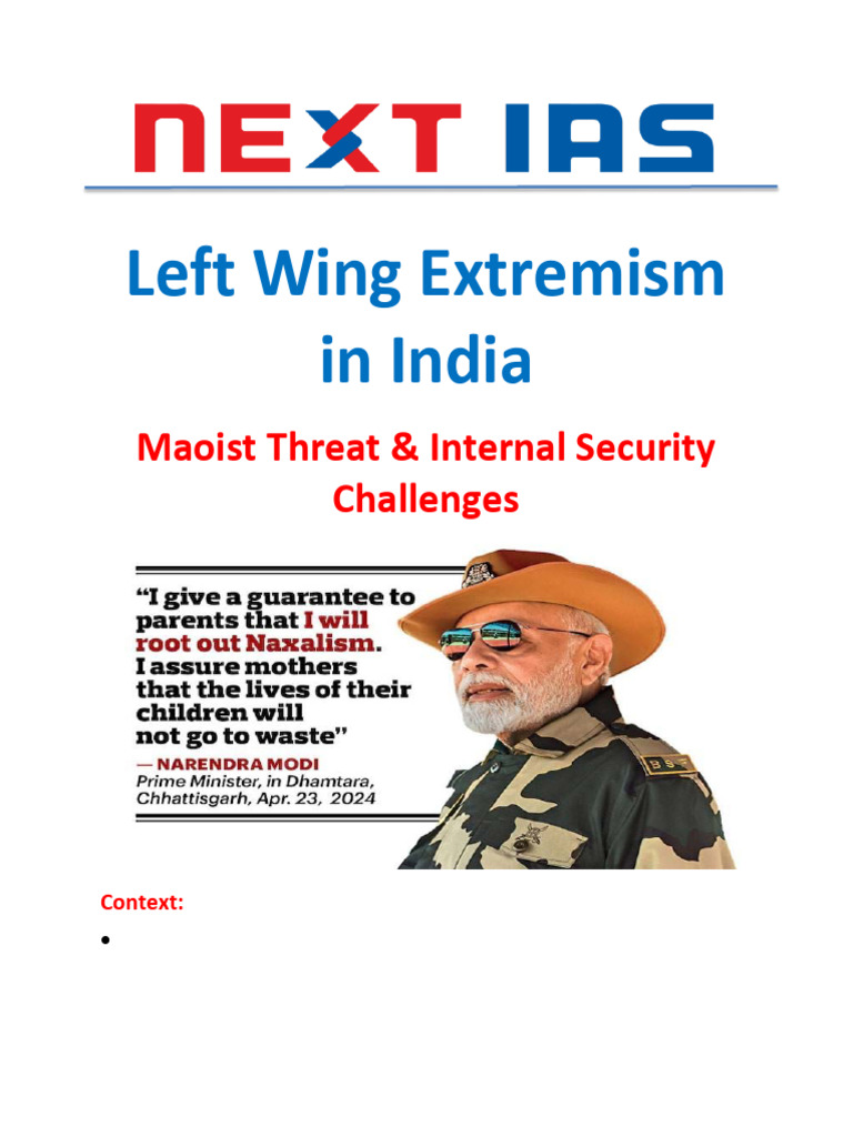 Naxalism in India: Maoist Threat Overview | PDF