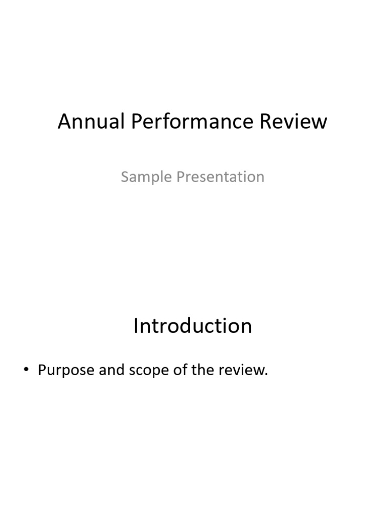 Annual Performance Review | PDF