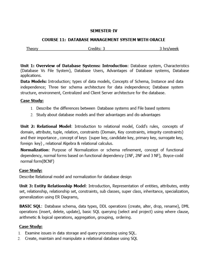 Bcom Dbms Material - Final | PDF | Databases | Relational Model