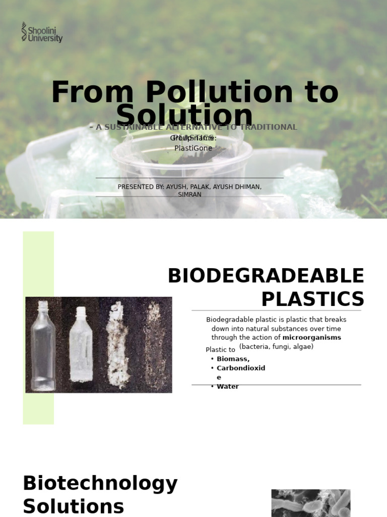 1 Plastics | PDF | Biodegradation | Plastic