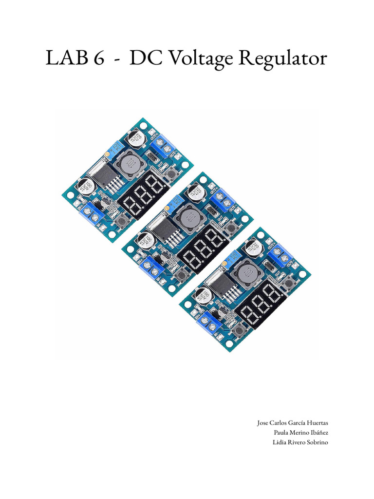 LAB 6 - DC Voltage Regulator | PDF | Electrical Impedance | Electric ...