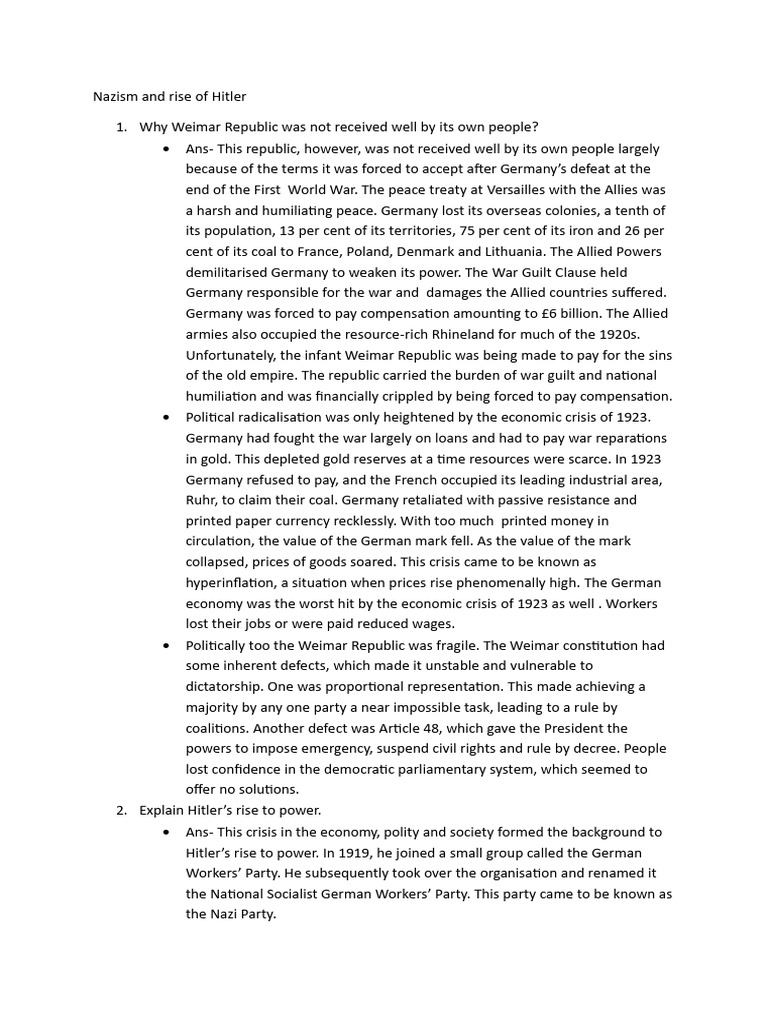 Wa0000. | PDF | Nazi Germany | Weimar Republic