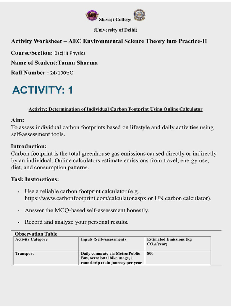 Evs File All Activities | PDF