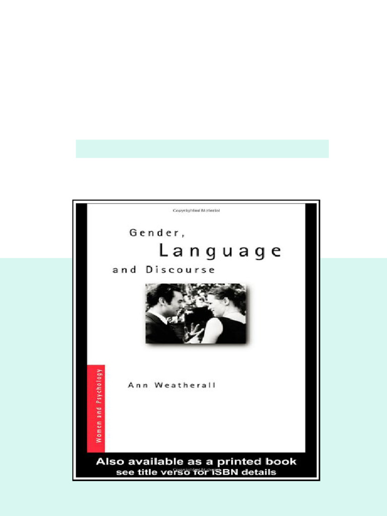 Gender Language and Discourse Women Andpsychology 1st Edition Ann ...