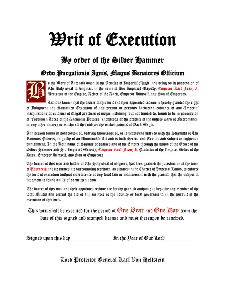Writ of Execution | PDF