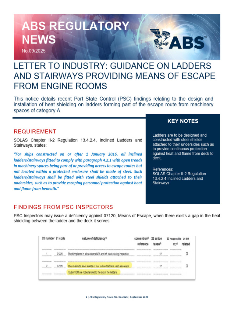 Engine Room Escape Route Ladders | PDF | Stairs | Shipping