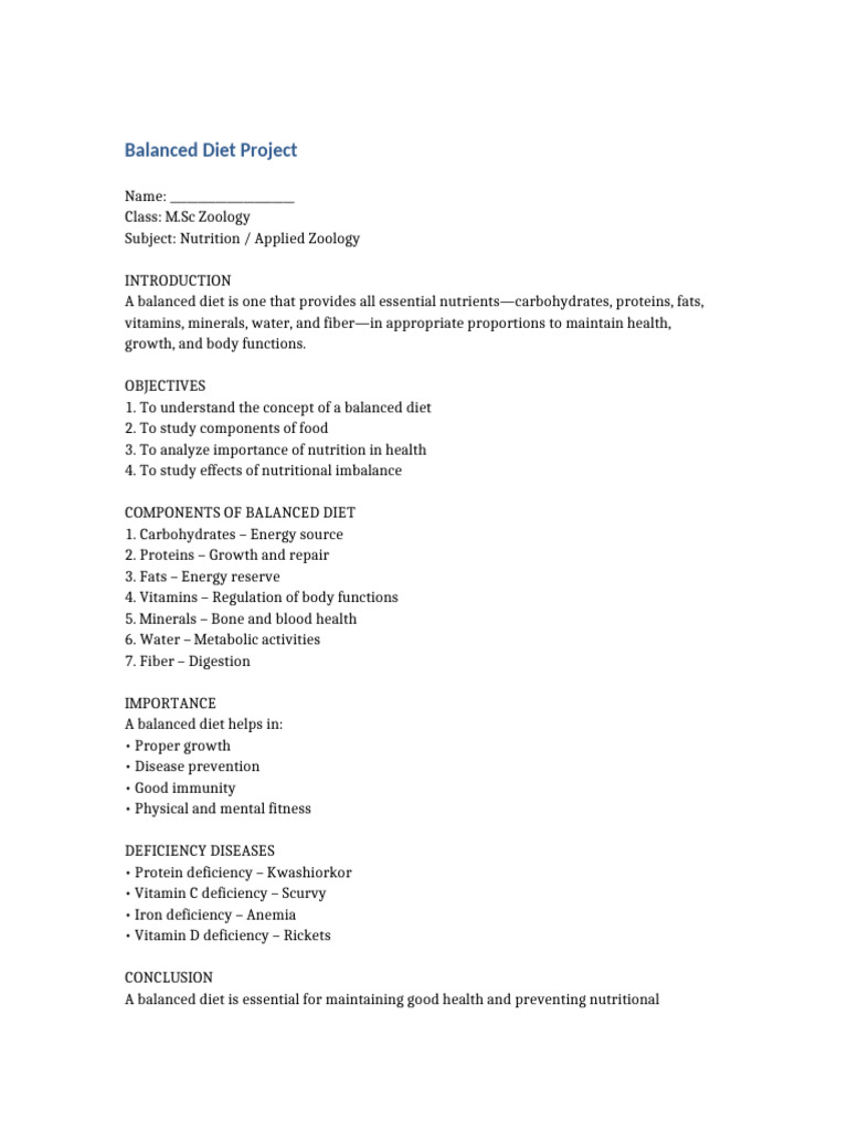 Understanding Balanced Diet Essentials | PDF