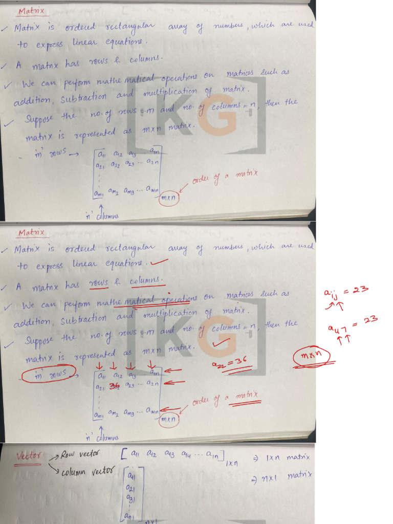 Linear Algebra Class 1 Watermark Lyst1756445020543 | PDF