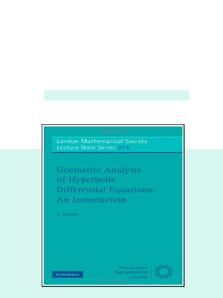 (Ebook) Geometric analysis of hyperbolic differential equations: an introduction by Serge ...