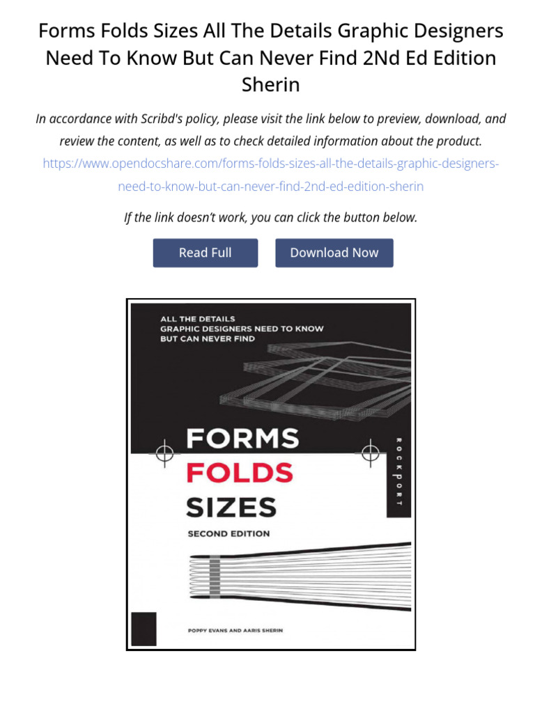 Forms folds sizes all the details graphic designers need to know but ...