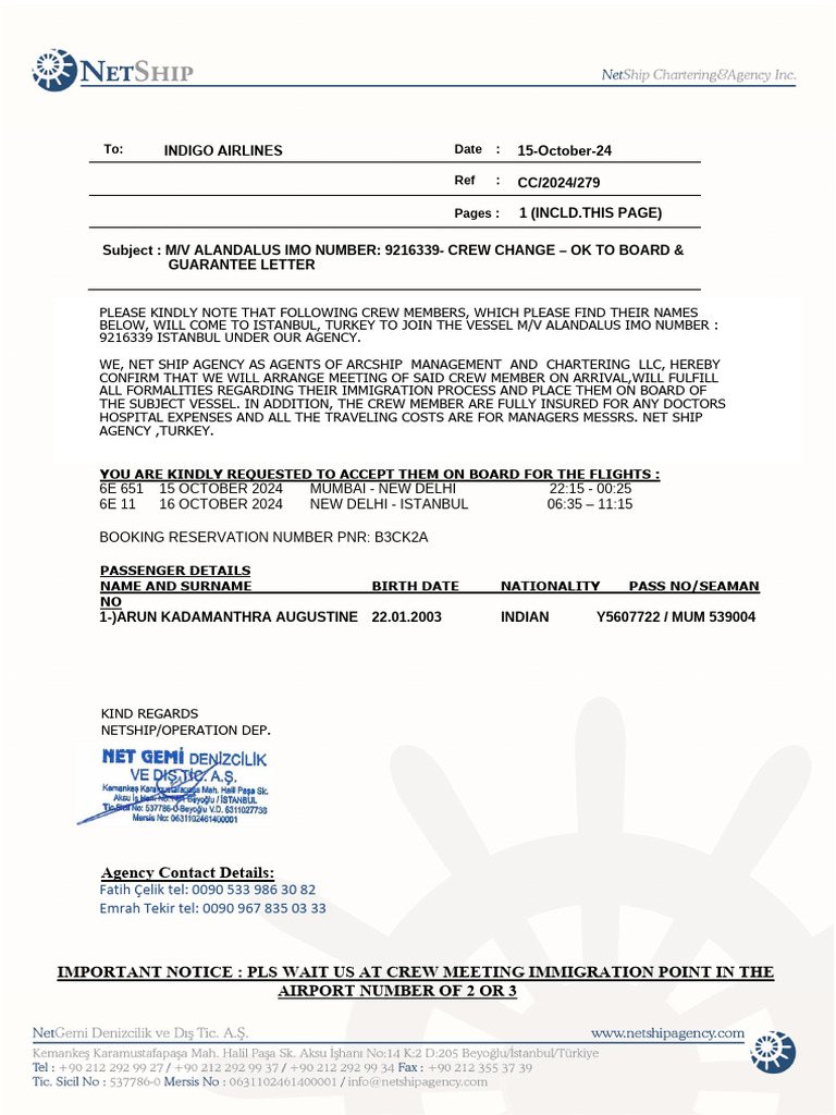 Arun Ok To Board | PDF