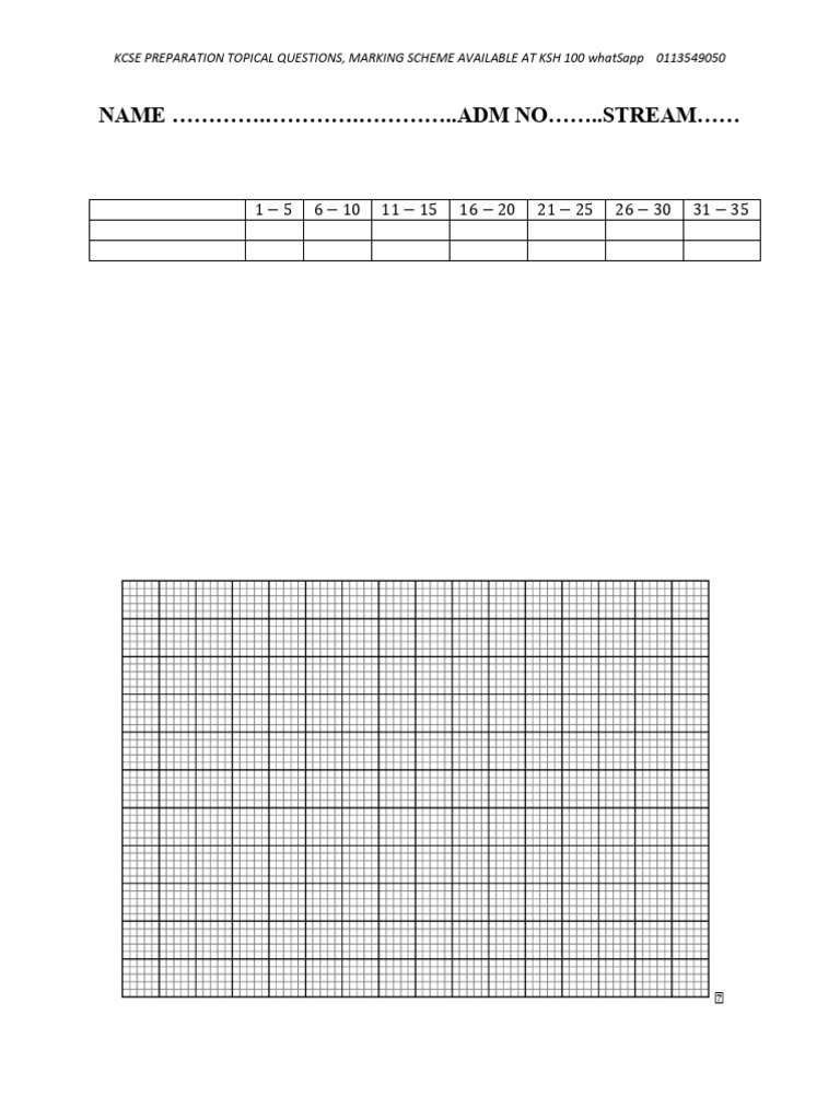 KCSE Statistics Preparation Questions | PDF | Histogram