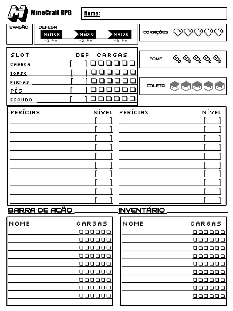 Elementos do RPG MineCraft | PDF