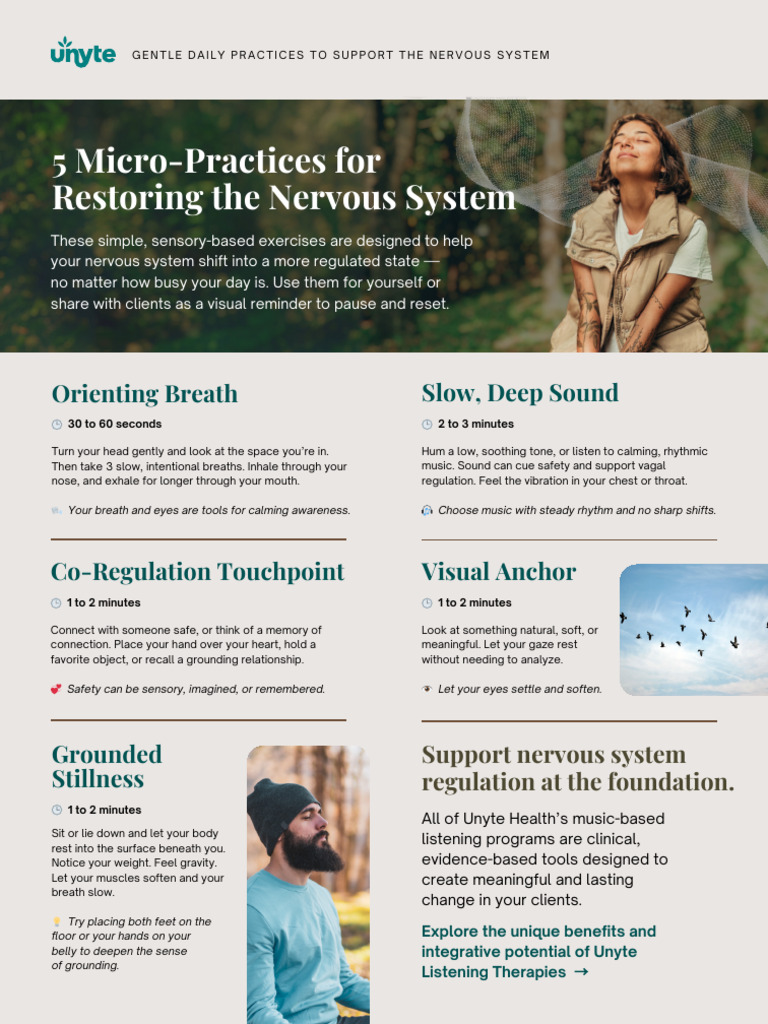5 Micro Practices Unyte Health 2025 | PDF | Breathing | Neuroscience